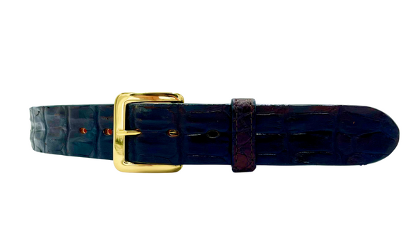 Bull & Briar-1 1/2" Genuine Dark Brown Crocodile Hornback Belt - Bull ...