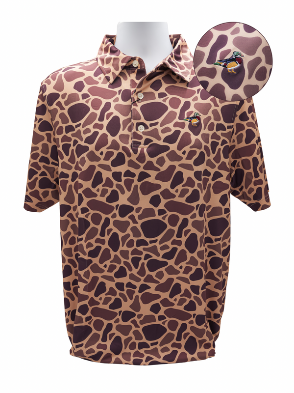 Youth Dove Season Camo Polo - Wood Duck - Bull and Briar Leather LLC