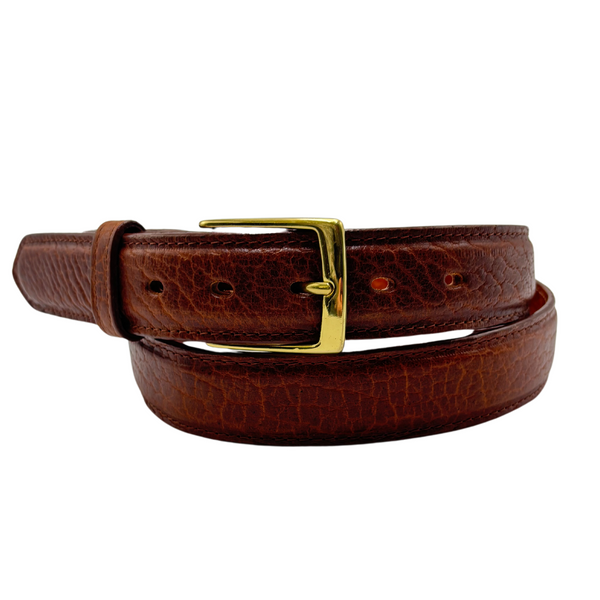 Bull & Briar 1" 3/8 Genuine Bison Belt in Tan - Bull and Briar Leather LLC