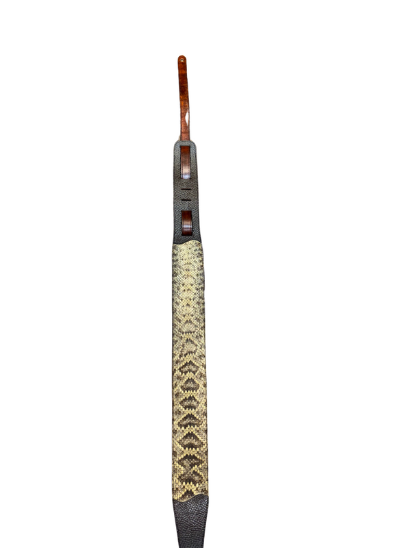 Bull & Briar Diamonback Rattlesnake Guitar Strap with Beaver Tail ...