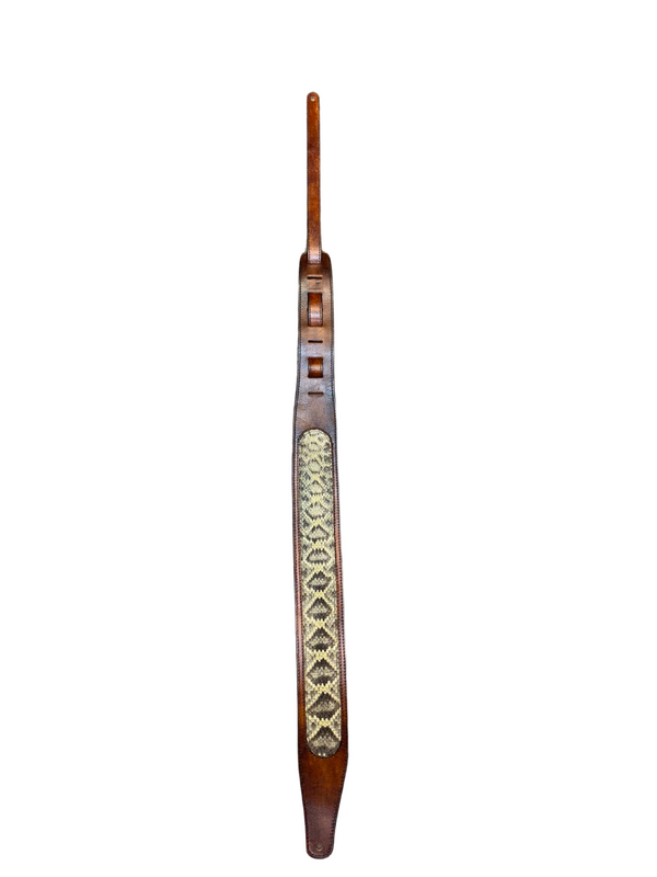 Bull & Briar Diamondback Rattlesnake Inlay Guitar Strap - Bull and ...