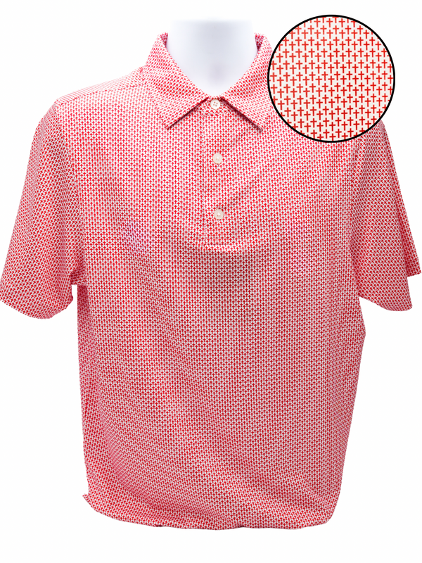 Men’s Red Cross Polo - Bull and Briar Leather LLC