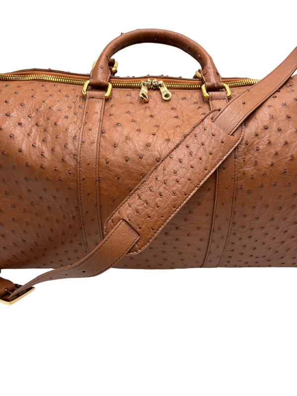 Bull & Briar-The "Jane" Ostrich Duffle Bag - Bull and Briar Leather LLC