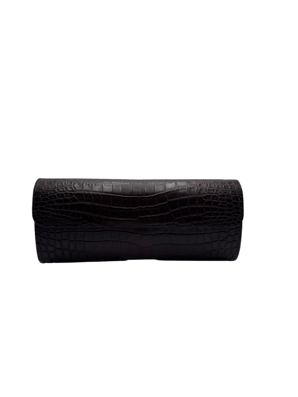 Bull & Briar The "Stacey" Genuine Alligator Clutch in Dark Brown - Bull ...