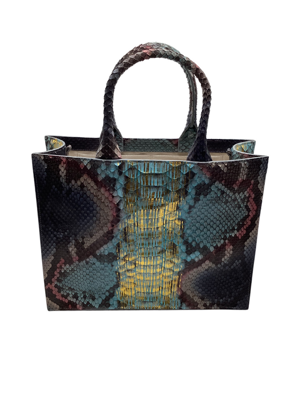 Bull & Briar The "Stephanie" Tote in Python - Bull and Briar Leather LLC