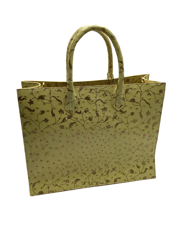 Bull & Briar The "Stephanie" Tote in Ostrich - Bull and Briar Leather LLC